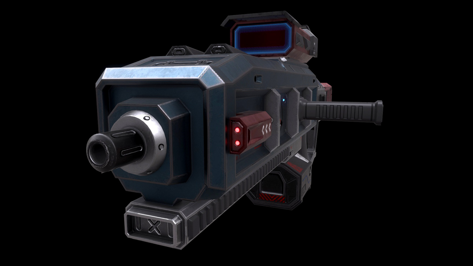 ArtStation - Sci-fi Heavy Machine Gun (Scope, Magazine, Bullets, Triger ...