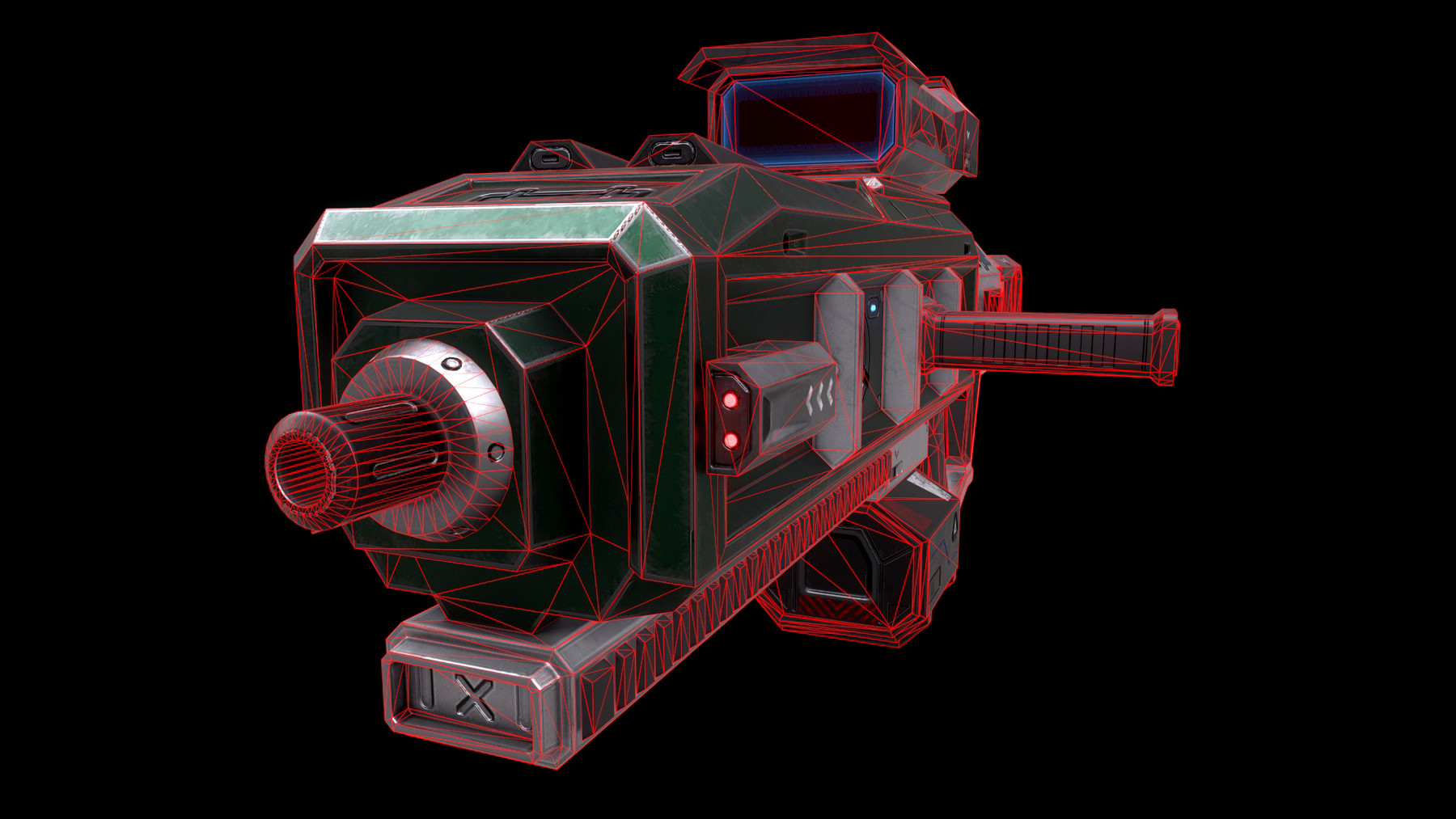 ArtStation - Sci-fi Heavy Machine Gun (Scope, Magazine, Bullets, Triger ...