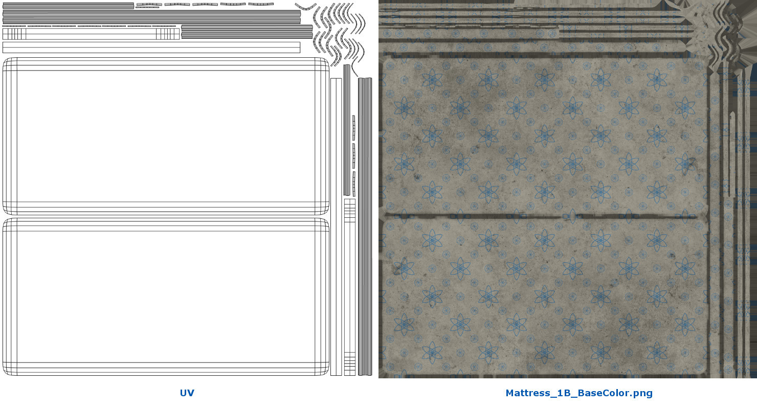 ArtStation - Bed 1B | Game Assets