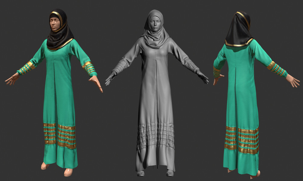 ArtStation - Arab costume cloth for game ready | Game Assets