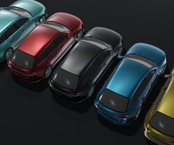 ArtStation - Station Wagon Car Generic Lowpoly 3D Model | Game Assets