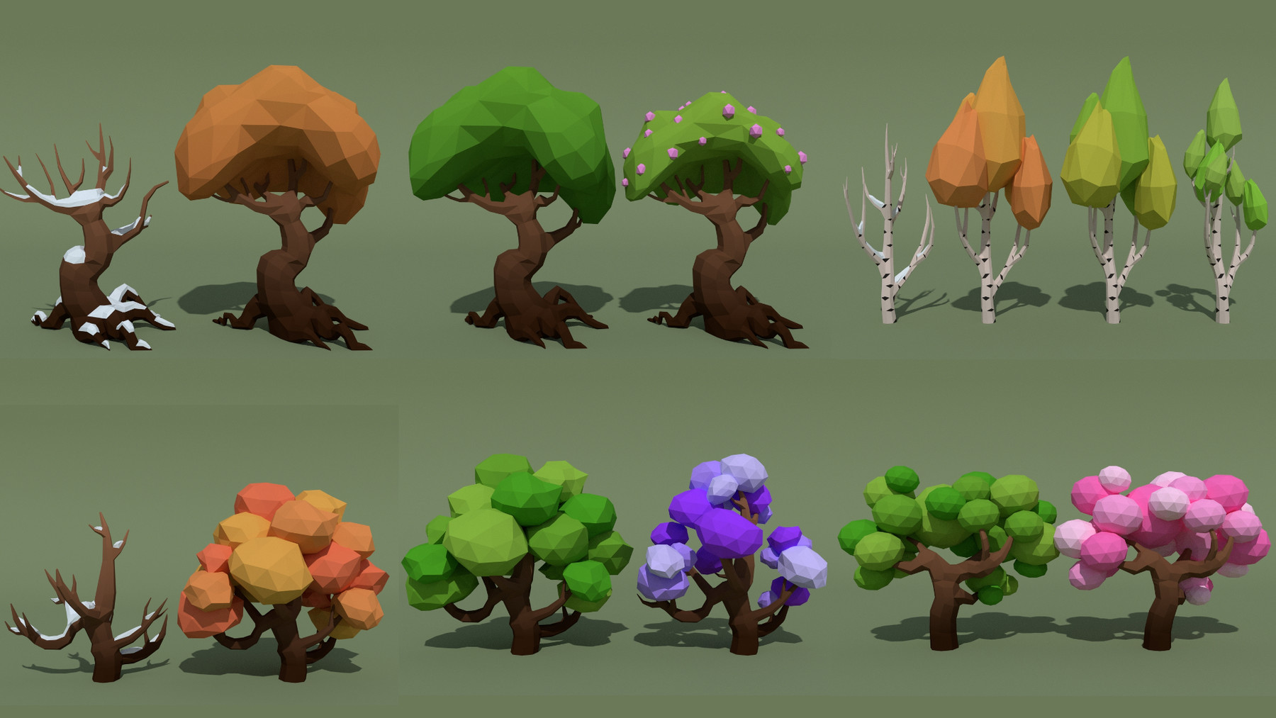 ArtStation - LowPoly Forest Pack | Game Assets