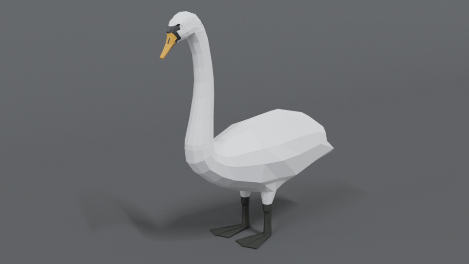ArtStation - Low Poly Cartoon Swan | Game Assets