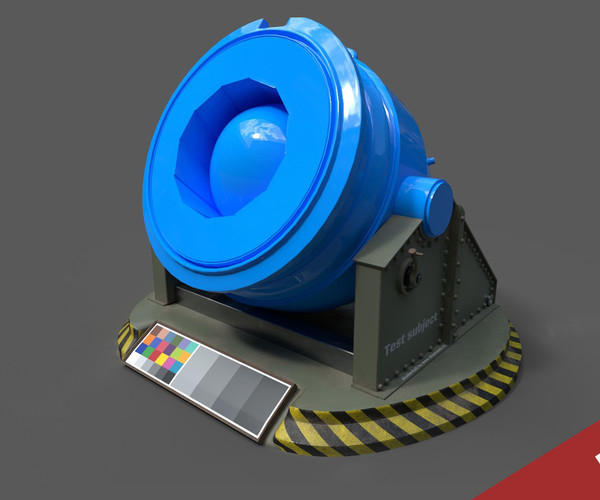 ArtStation - PBR 3D model - Shader ball with color chart for hard ...