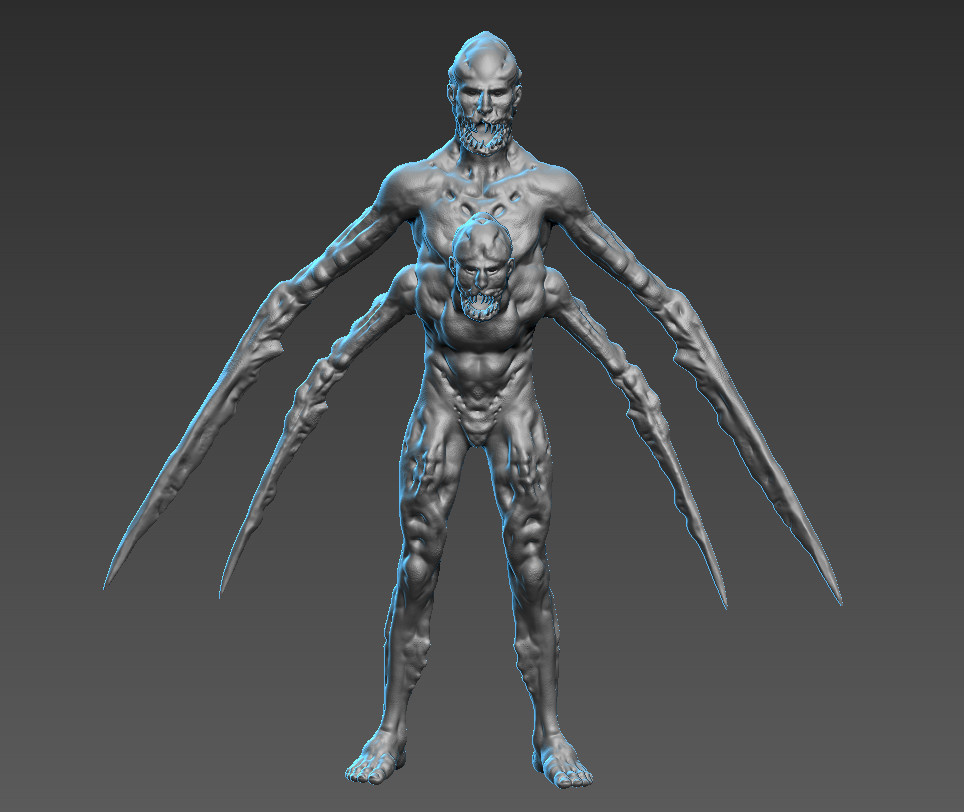ArtStation - Human Mutant 2 high-poly zbrush project | Resources