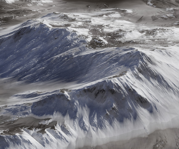 ArtStation - 10 Realistic 8K Alpine Snowy Mountains Displacement/Height ...