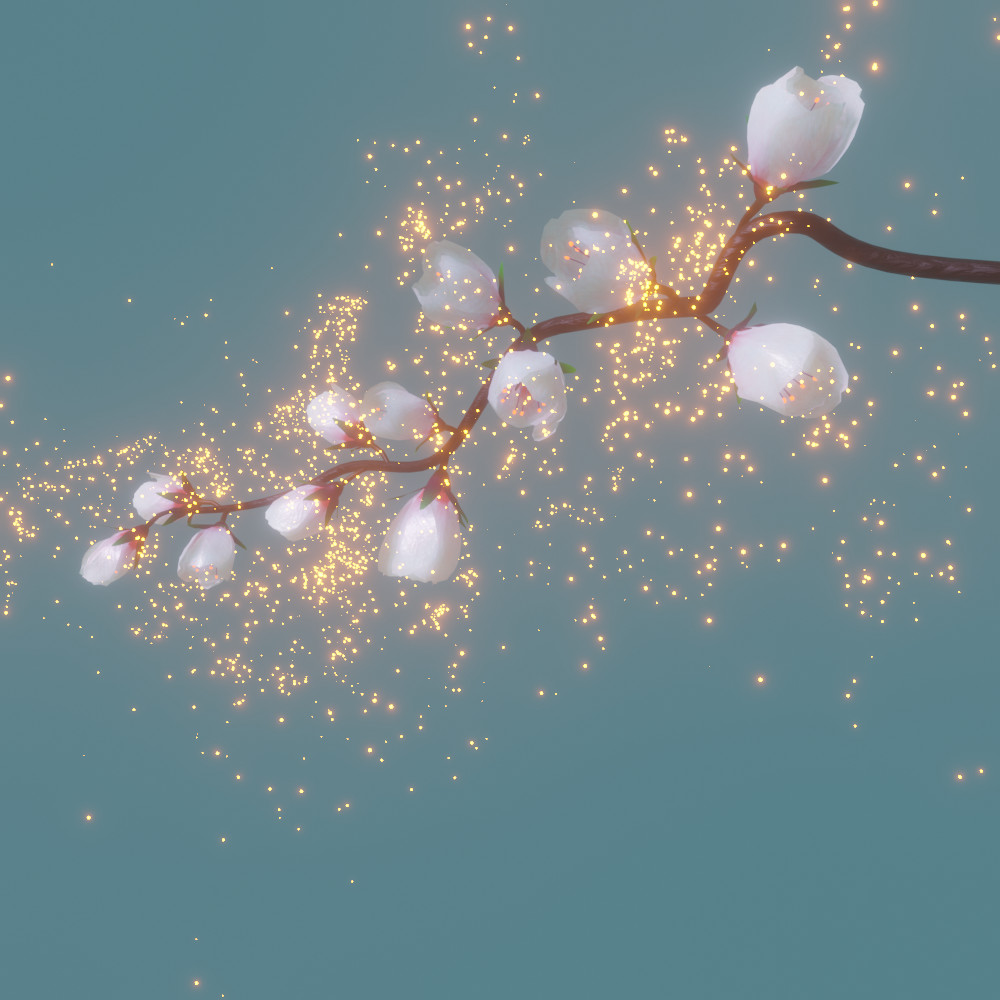 ArtStation - cherry blossom branch | Game Assets