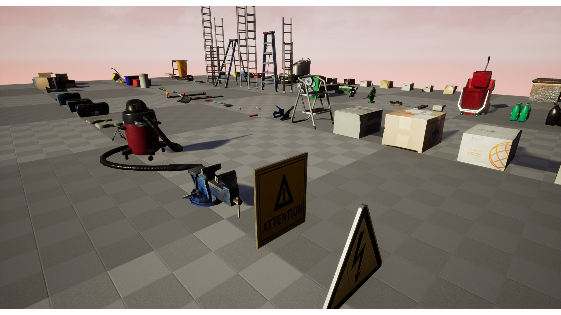 ArtStation - Utility Assets - Ladders, Machines, Propane Tanks etc ...