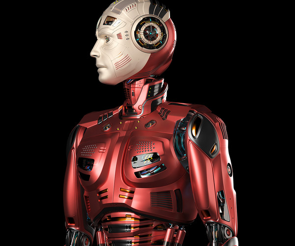 ArtStation - Futuristic Robot Man 2.5 Rigged 3D model (max, obj, fbx ...