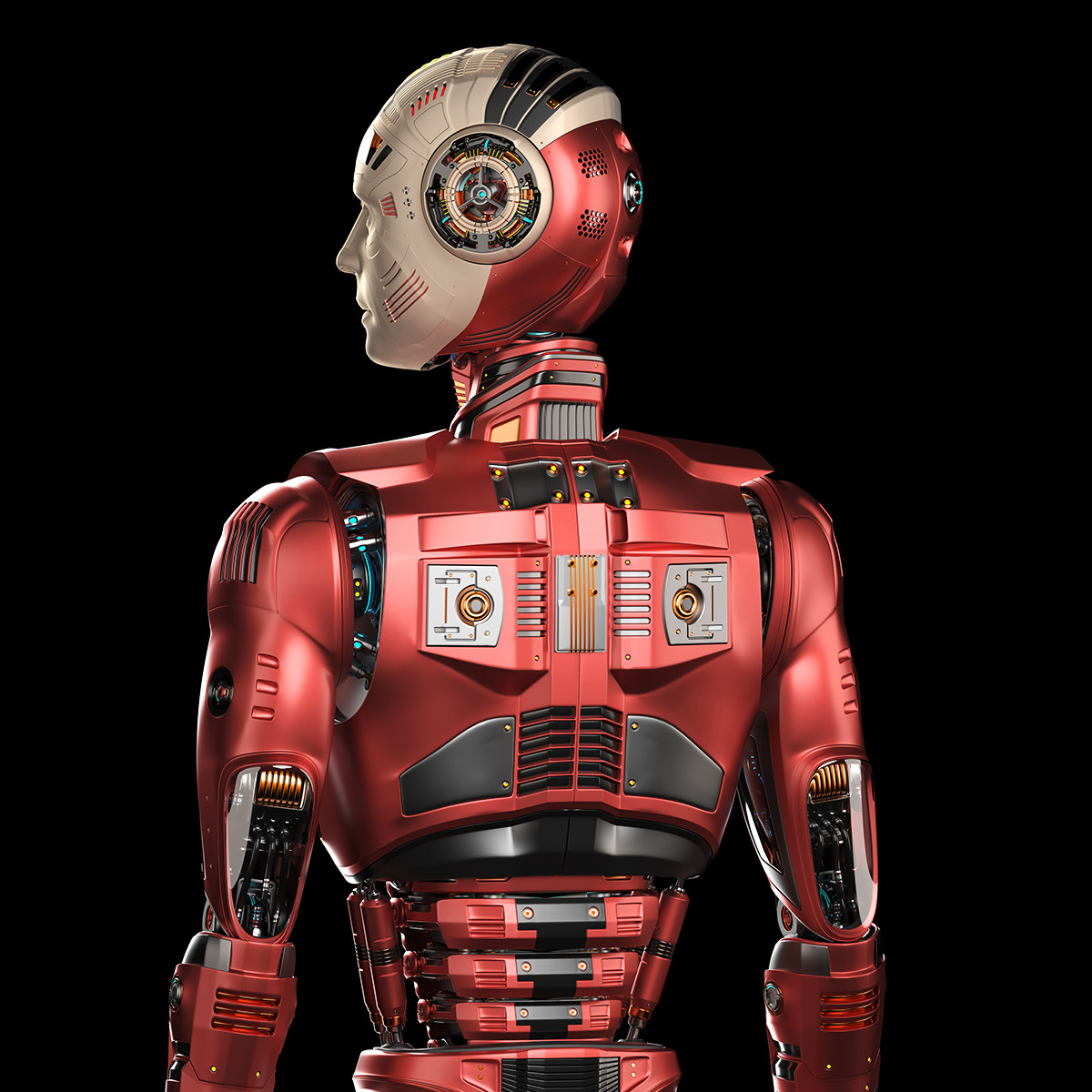 ArtStation - Futuristic Robot Man 2.5 Rigged 3D model (max, obj, fbx ...