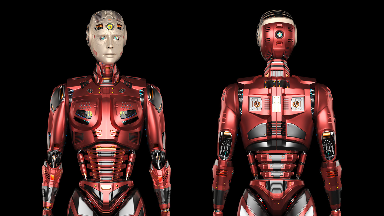 ArtStation - Futuristic Robot Man 2.5 Rigged 3D model (max, obj, fbx ...