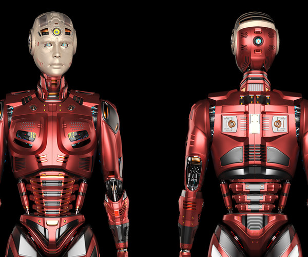 ArtStation - Futuristic Robot Man 2.5 Rigged 3D model (max, obj, fbx ...