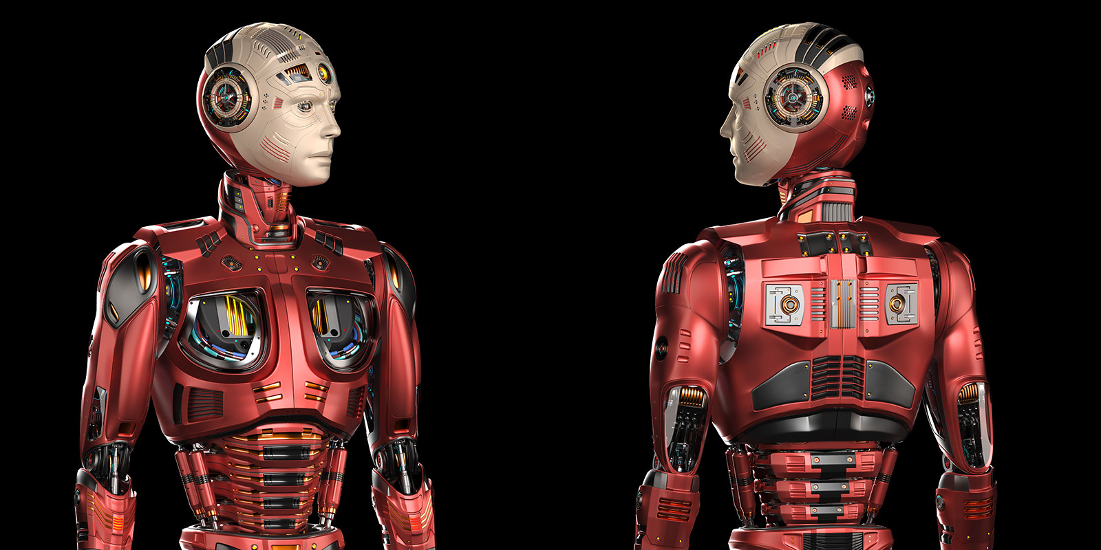 ArtStation - Futuristic Robot Man 2.5 Rigged 3D model (max, obj, fbx ...