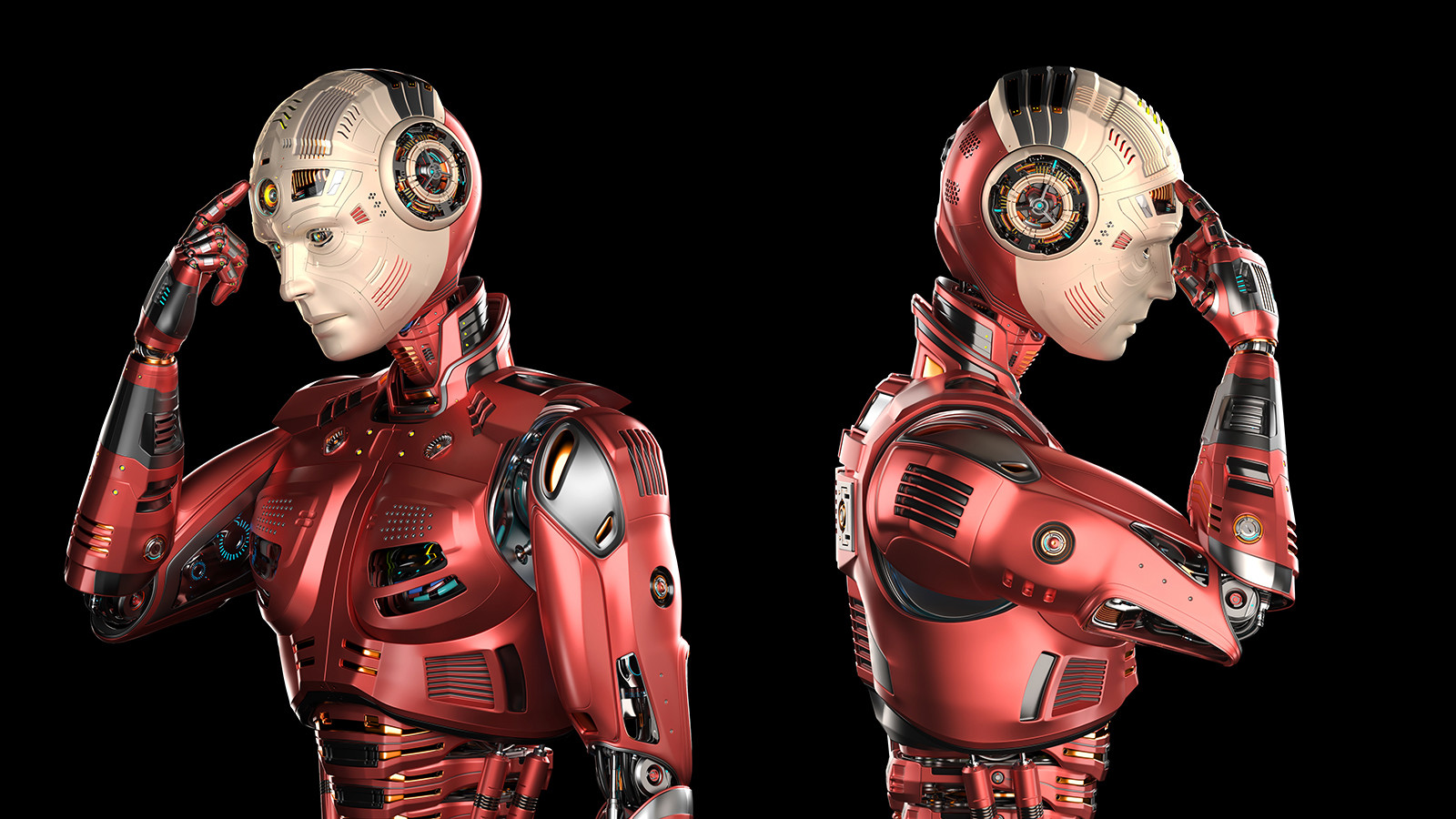 ArtStation - Futuristic Robot Man 2.5 Rigged 3D model (max, obj, fbx ...