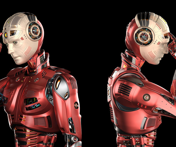 ArtStation - Futuristic Robot Man 2.5 Rigged 3D model (max, obj, fbx ...