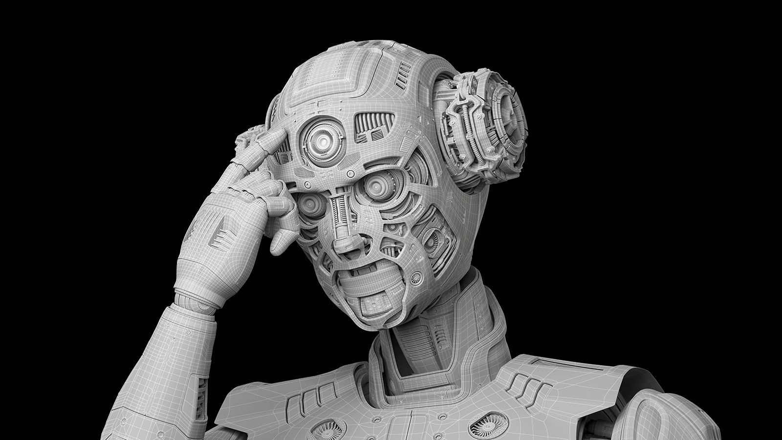 ArtStation - Futuristic Robot Man 2.5 Rigged 3D model (max, obj, fbx ...