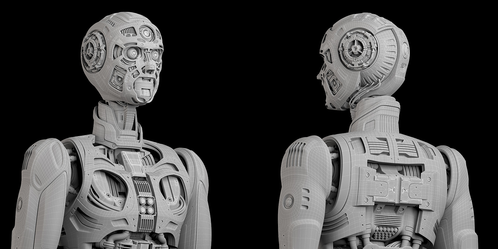 ArtStation - Futuristic Robot Man 2.5 Rigged 3D model (max, obj, fbx ...