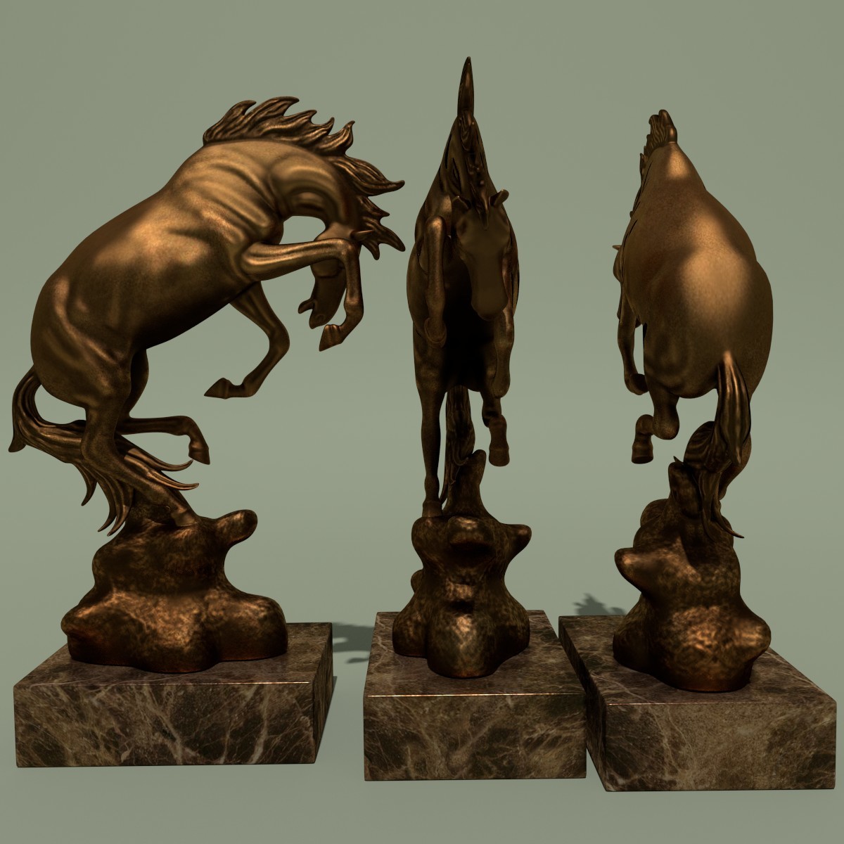 ArtStation - Horse Statuettes Pack 03 | Resources
