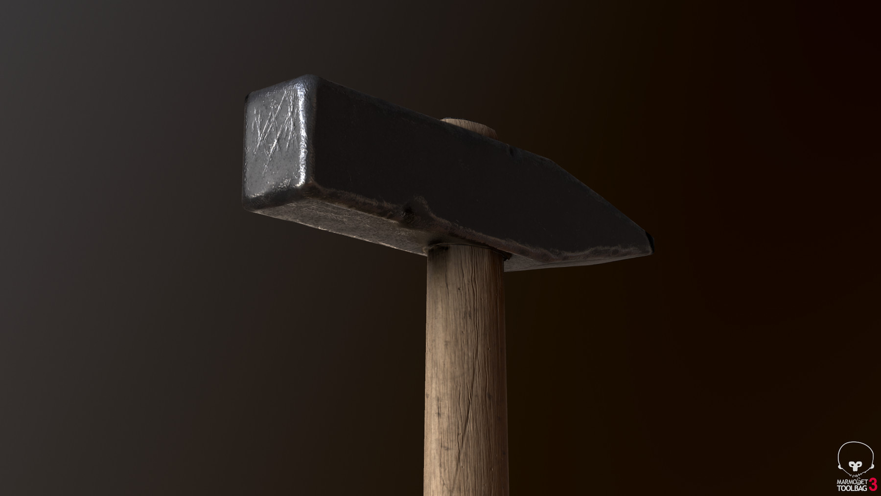 ArtStation - Old hammer 2 color Low-poly 3D model | Game Assets