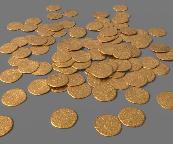 ArtStation - Aztec Design Gold Coin - Pirate Coin - Fantasy | Game Assets