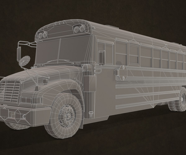 ArtStation - School Bus - Low Poly | Game Assets