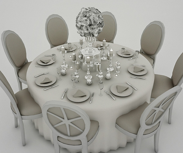 ArtStation - White Wedding Table | Resources