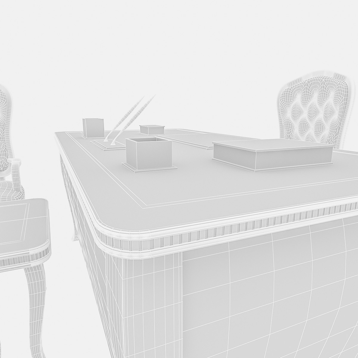 ArtStation - Classic Office Chair & Table | Game Assets