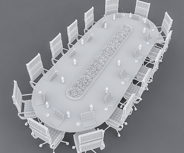 ArtStation - Meeting Table 3D Model 04 | Game Assets