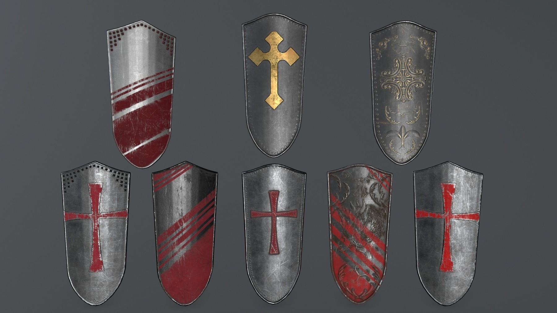 ArtStation - shield set 1 | Game Assets