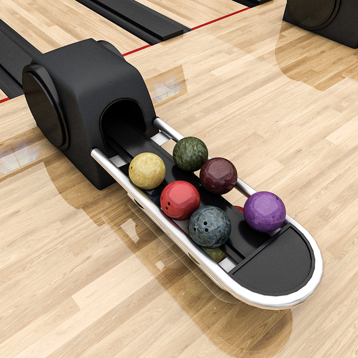 ArtStation - Bowling Alley 3D Model | Resources