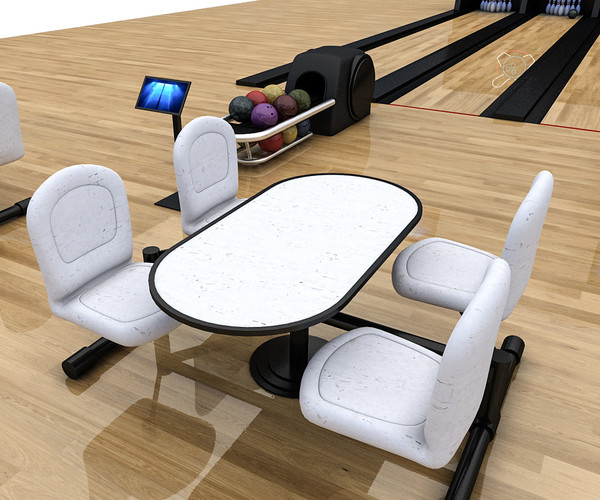 ArtStation - Bowling Alley 3D Model | Resources
