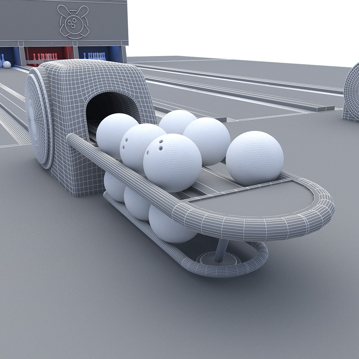 ArtStation - Bowling Alley 3D Model | Resources
