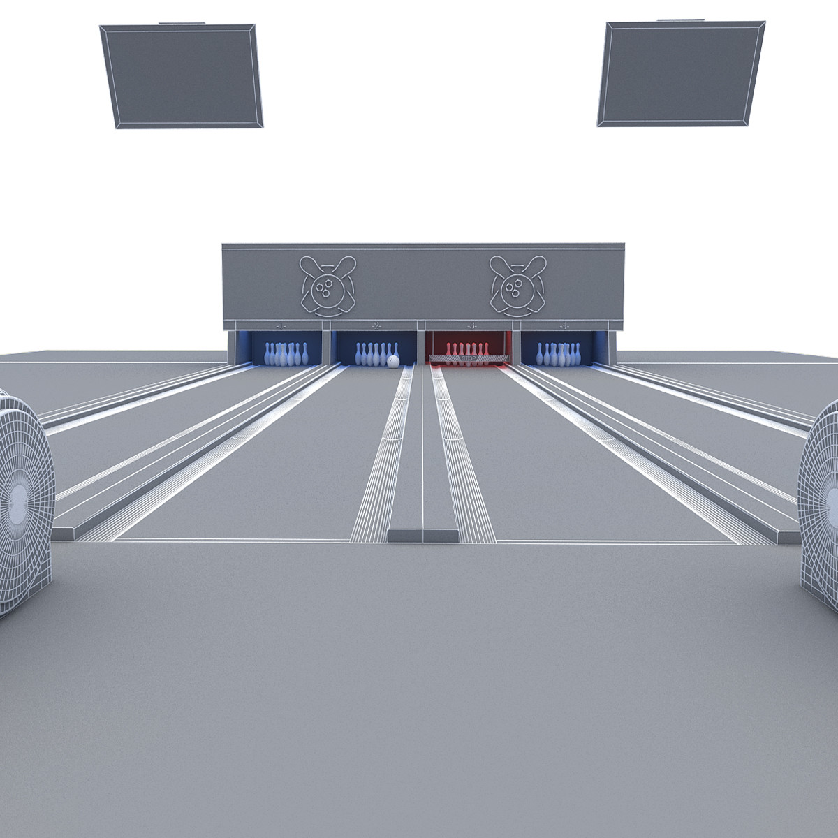 ArtStation - Bowling Alley 3D Model | Resources