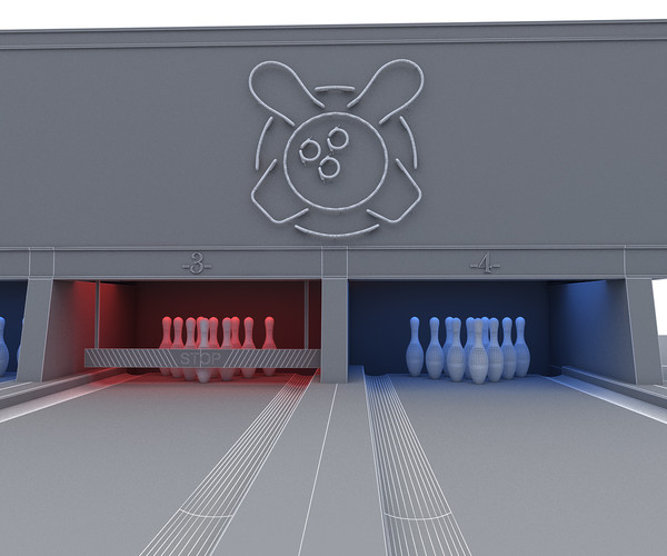 ArtStation - Bowling Alley 3D Model | Resources