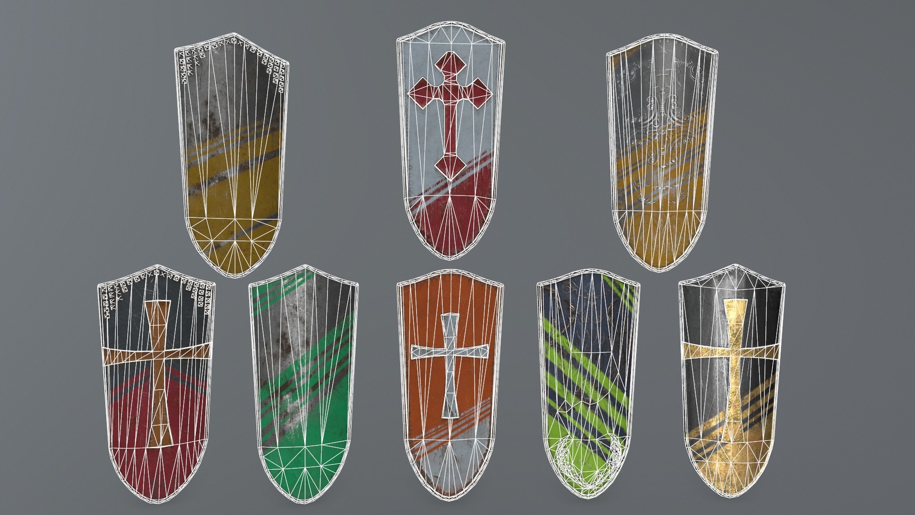 ArtStation - shield set 2 | Game Assets