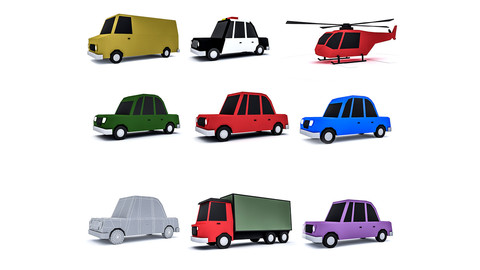 ArtStation - Cartoon vehicle Set | Resources