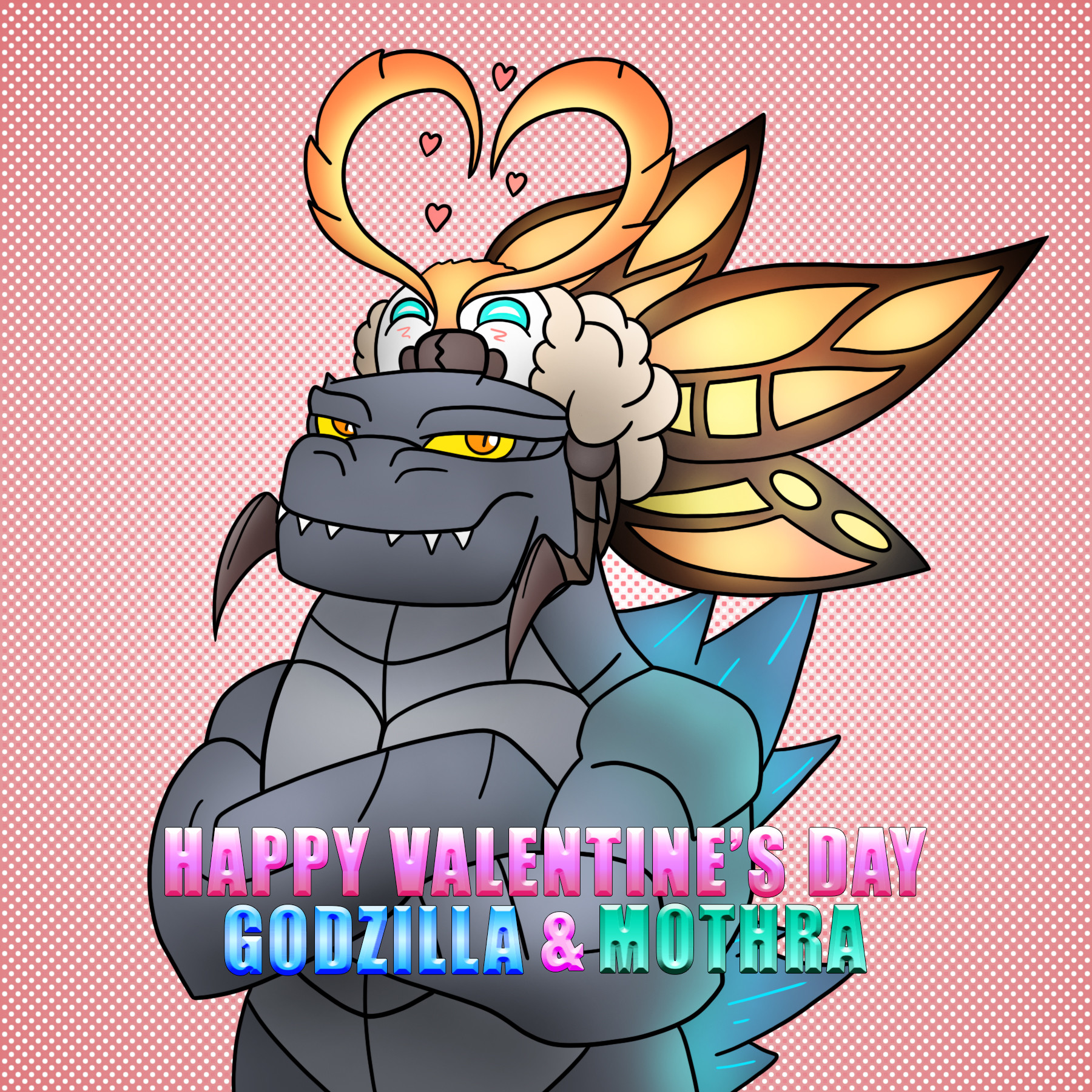 ArtStation - Happy Valentine's Day Godzilla & Mothra | Tutorials
