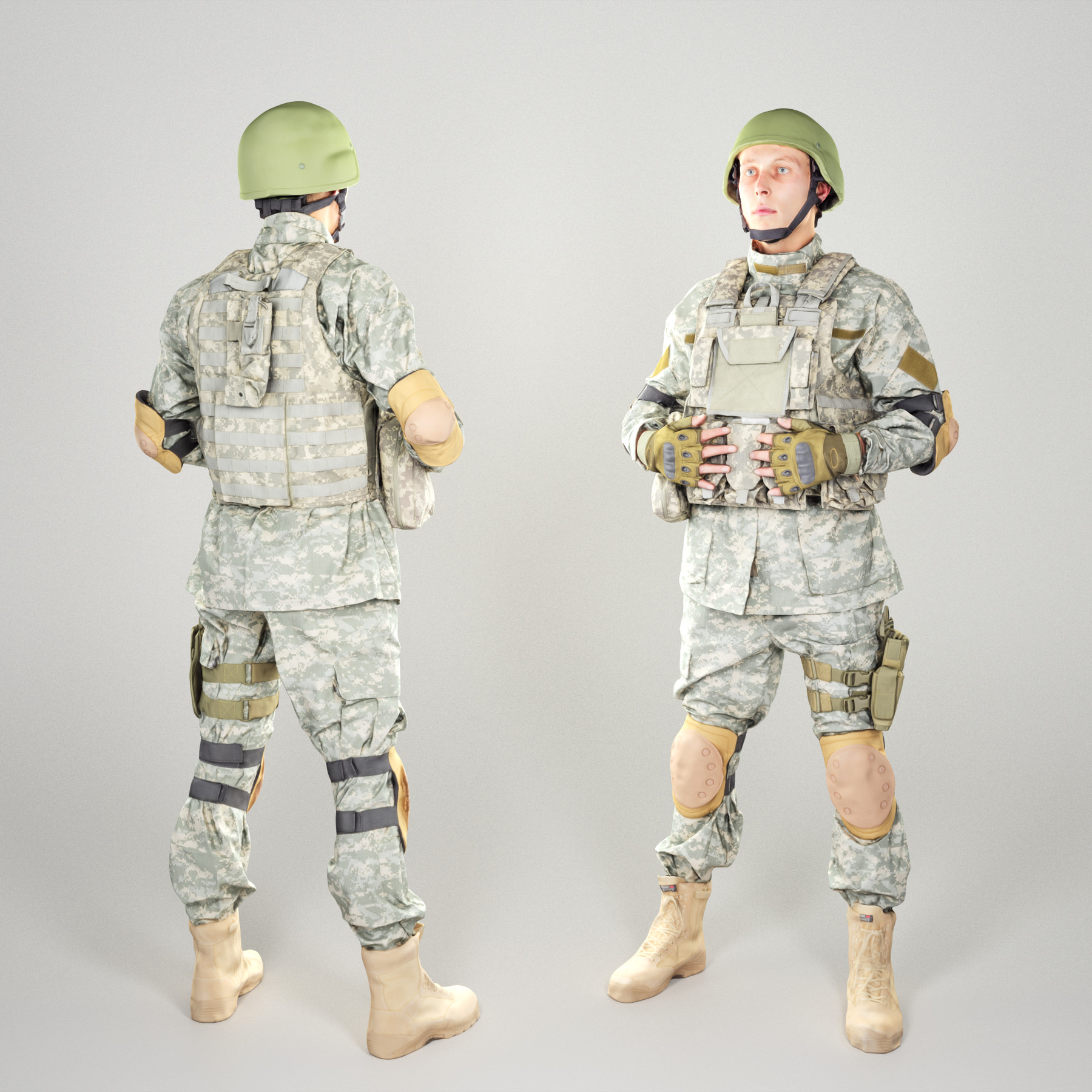 ArtStation - Fully equipped American soldier 139 | Game Assets