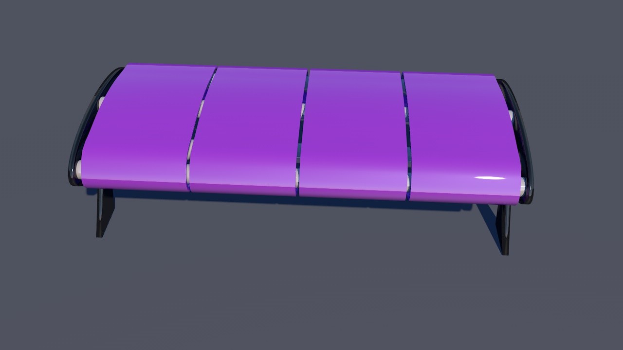 ArtStation - Oval Bench 3D Model | Resources