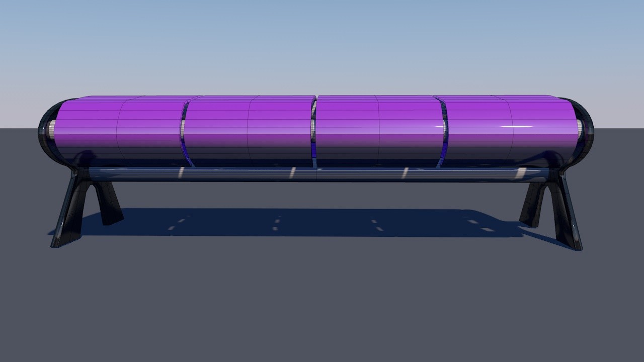 ArtStation - Oval Bench 3D Model | Resources