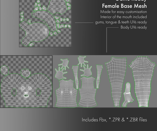 ArtStation - Game Ready Female Base Mesh | Resources