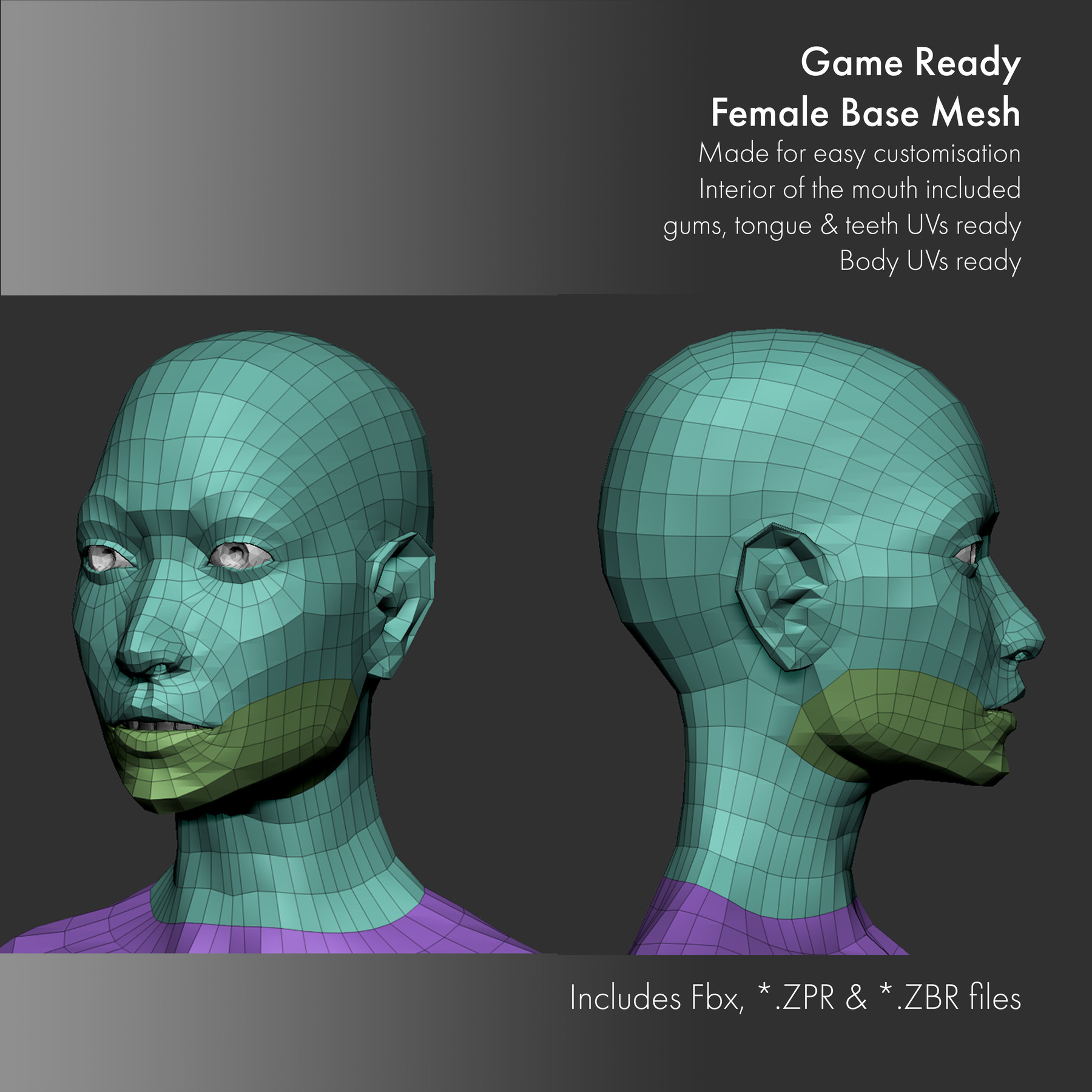 ArtStation - Game Ready Female Base Mesh | Resources