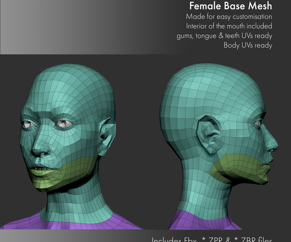 ArtStation - Game Ready Female Base Mesh | Resources