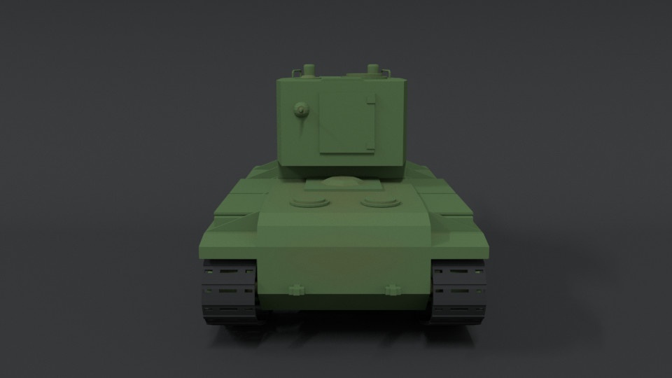ArtStation - Low Poly Cartoon KV 2 Tank | Game Assets