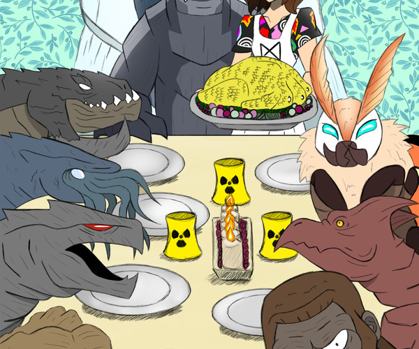 ArtStation - Godzilla's Thanksgiving | Artworks