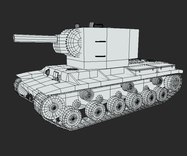 ArtStation - Low Poly Cartoon KV 2 Tank | Game Assets