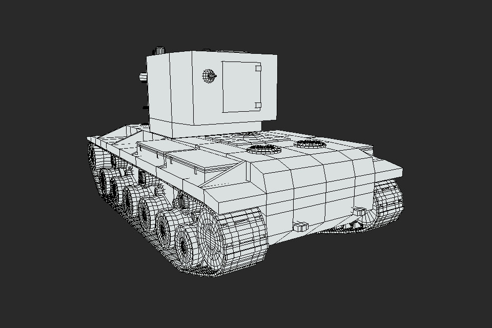 ArtStation - Low Poly Cartoon KV 2 Tank | Game Assets