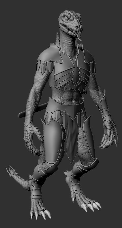 ArtStation - character lizard humanoid armor hightpoly ( hight poly ...
