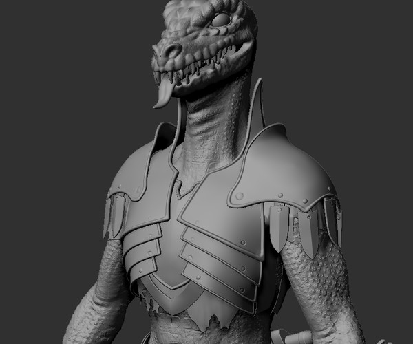 ArtStation - character lizard humanoid armor hightpoly ( hight poly ...
