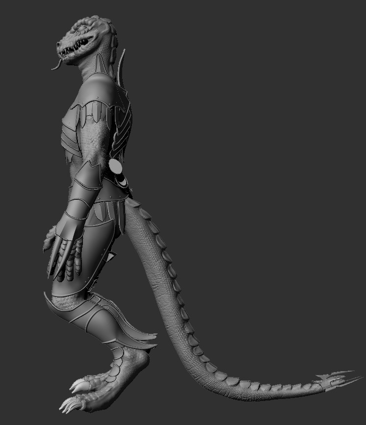 ArtStation - character lizard humanoid armor hightpoly ( hight poly ...